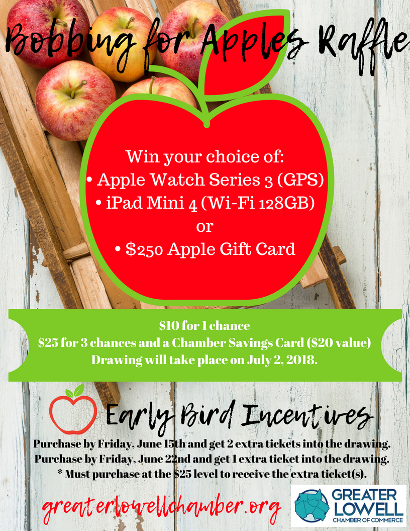 Bobbing for Apples Raffle | Greater Lowell Chamber of Commerce